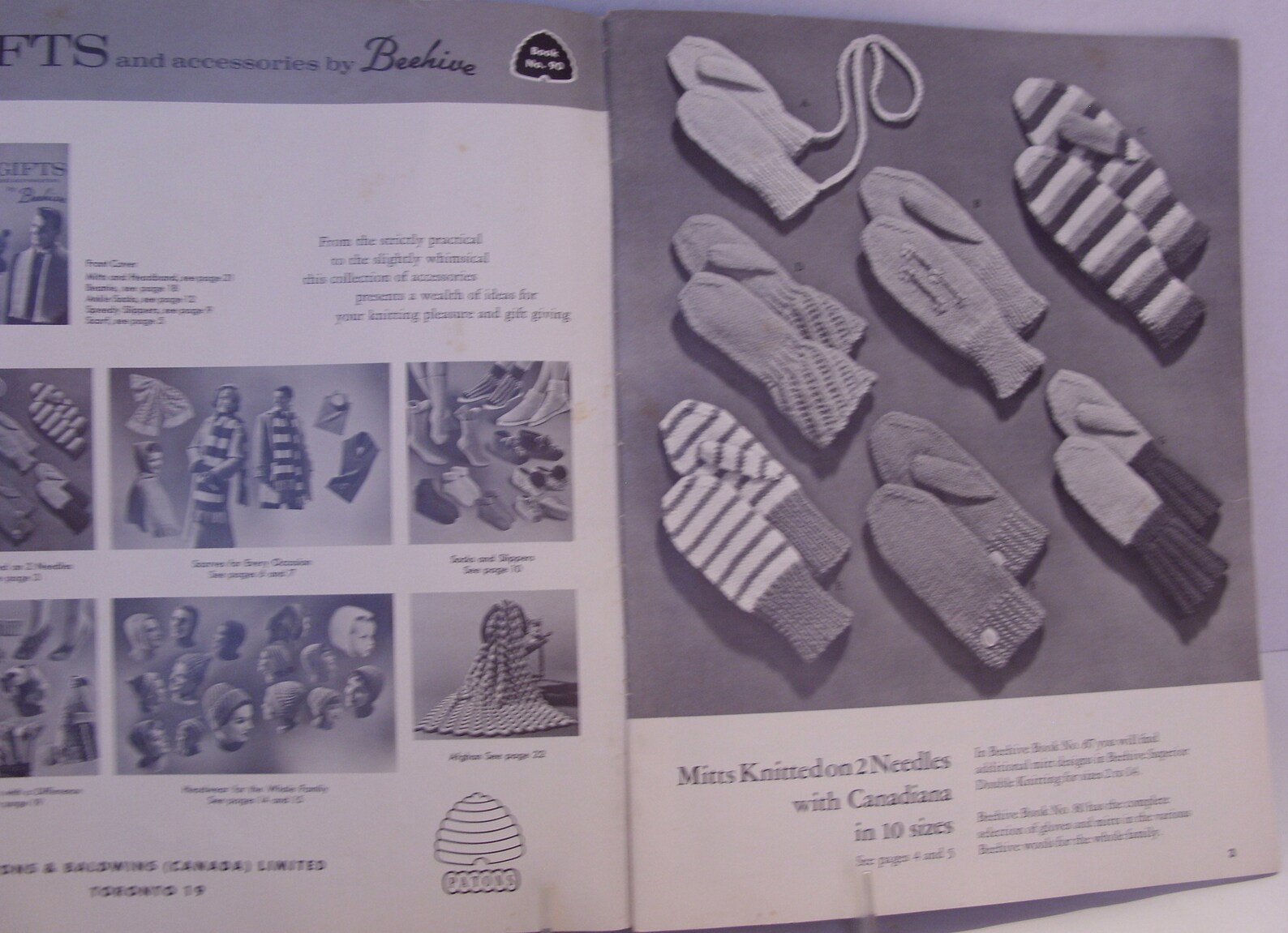 Gifts and Accessories Beehive Booklet Book No. 90, Knitting Patterns ...