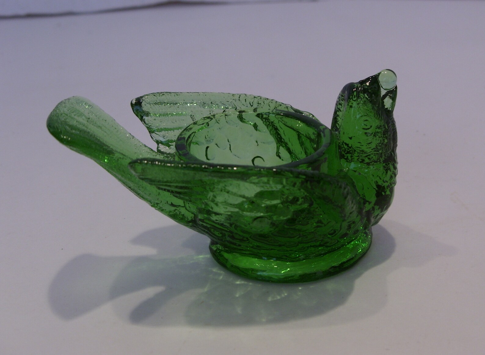 Degenhart Green Glass Bird Salt Dip Salt Cellar Bird with | Etsy