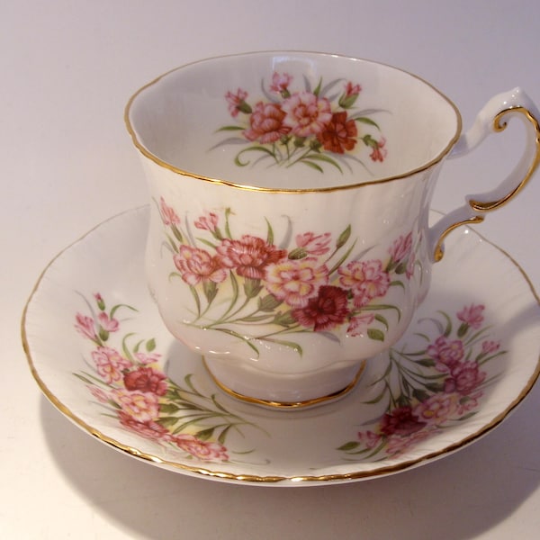 Paragon Tea Cup and Saucer Carnation - Etsy