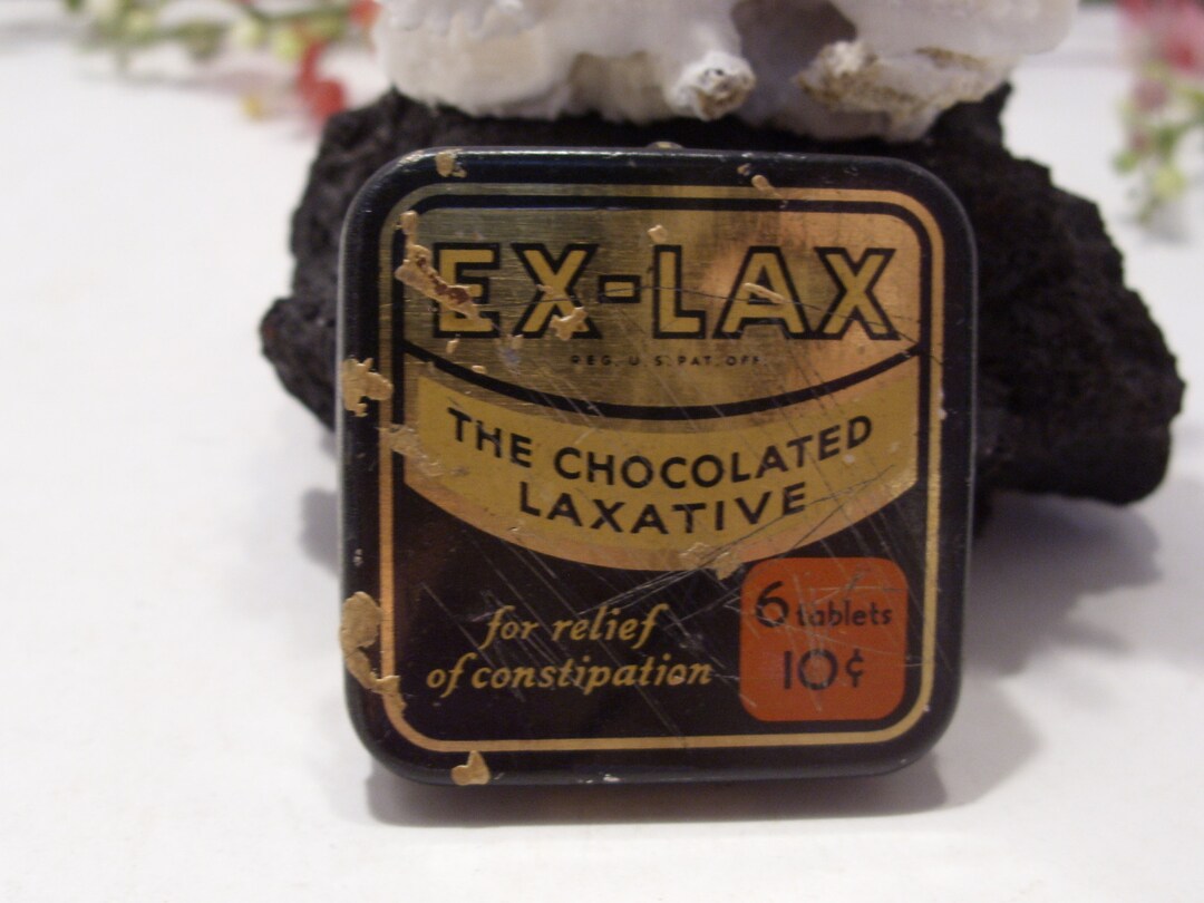 Vintage Ex-lax Tin: Chocolate Laxative Collectible, Brooklyn New York ...