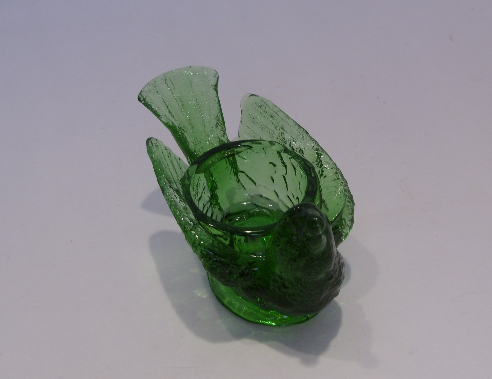 Degenhart Green Glass Bird Salt Dip Salt Cellar Bird with | Etsy