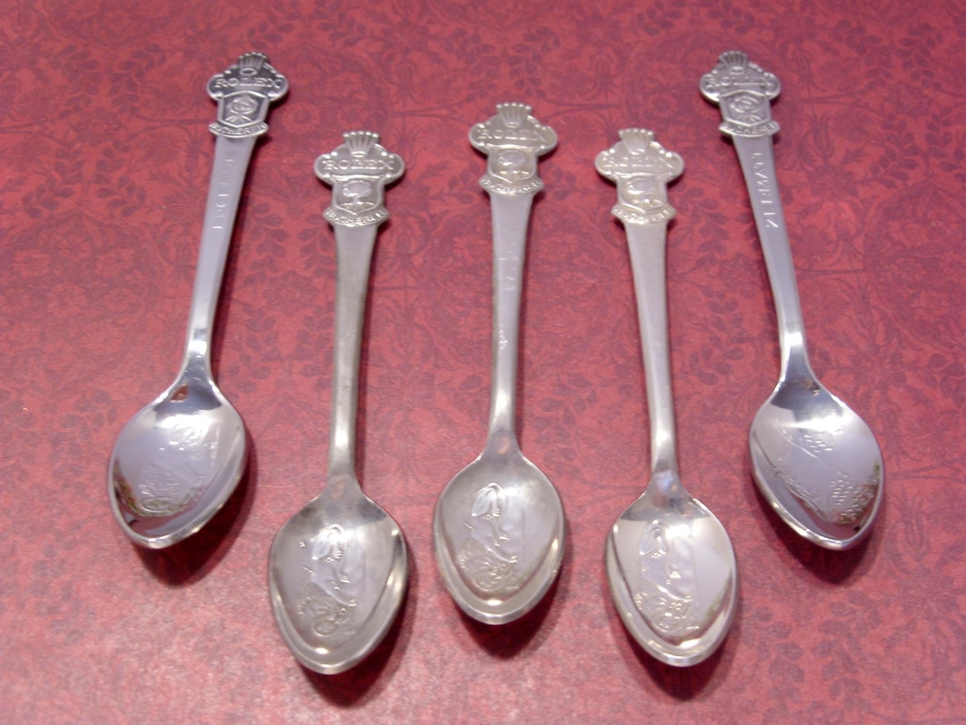 Rolex Souvenir Spoons Group of Five One Marked "lucerne" One Marked ...