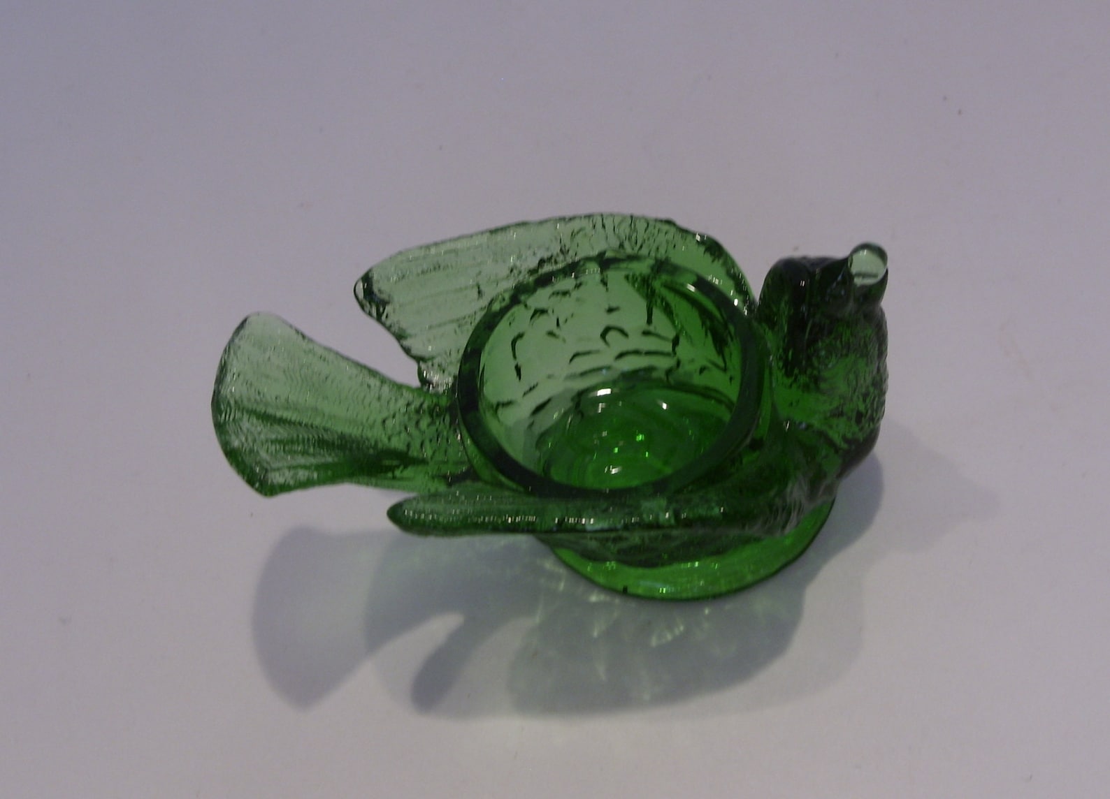 Degenhart Green Glass Bird Salt Dip Salt Cellar Bird with | Etsy