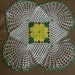 Large Vintage Crocheted Yellow Rose Doily - Etsy