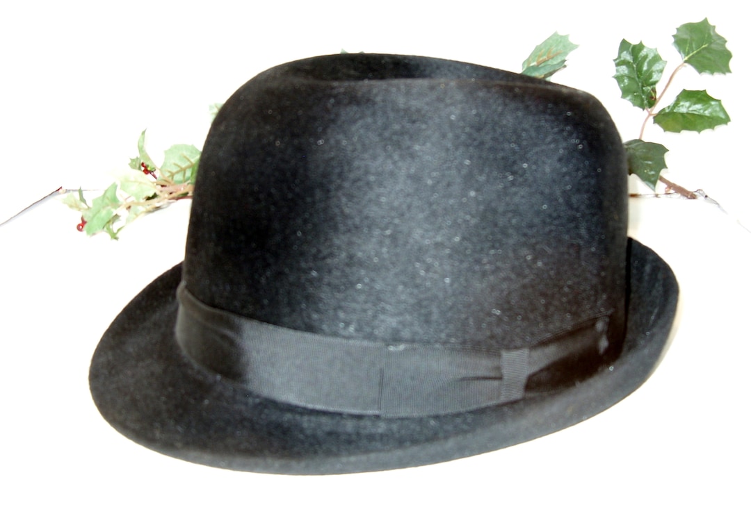 Cavanagh Hats New York Black NOS Fedora Hat Size 7 1/2 Original Price ...