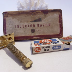 Eversharp Schick Injector Razor Vintage Box, Gold Metal Star Vintage ...