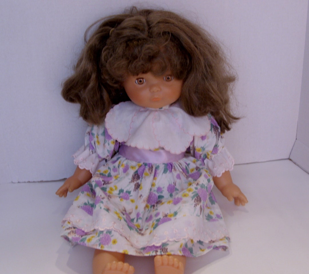 Famosa Vintage 17 Inch Doll Soft Body Brown Hair Brown Eyed Doll ...