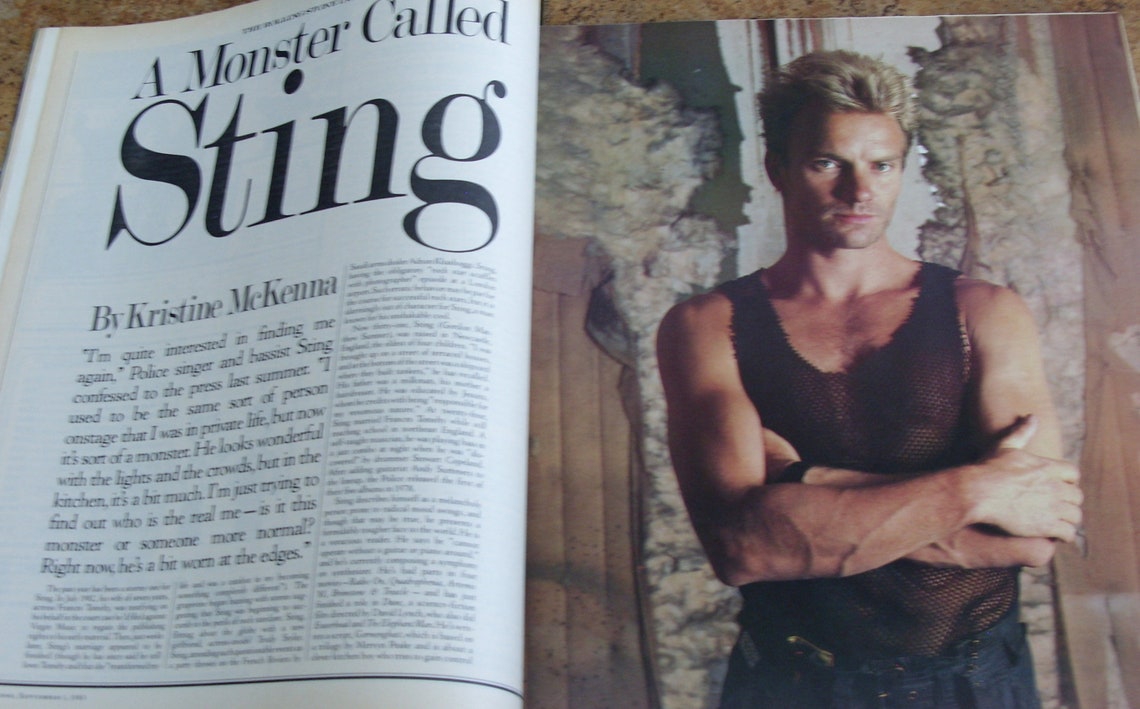 Rolling Stone Magazine, Sting, Issue No.403, September 1, 1983 - Etsy