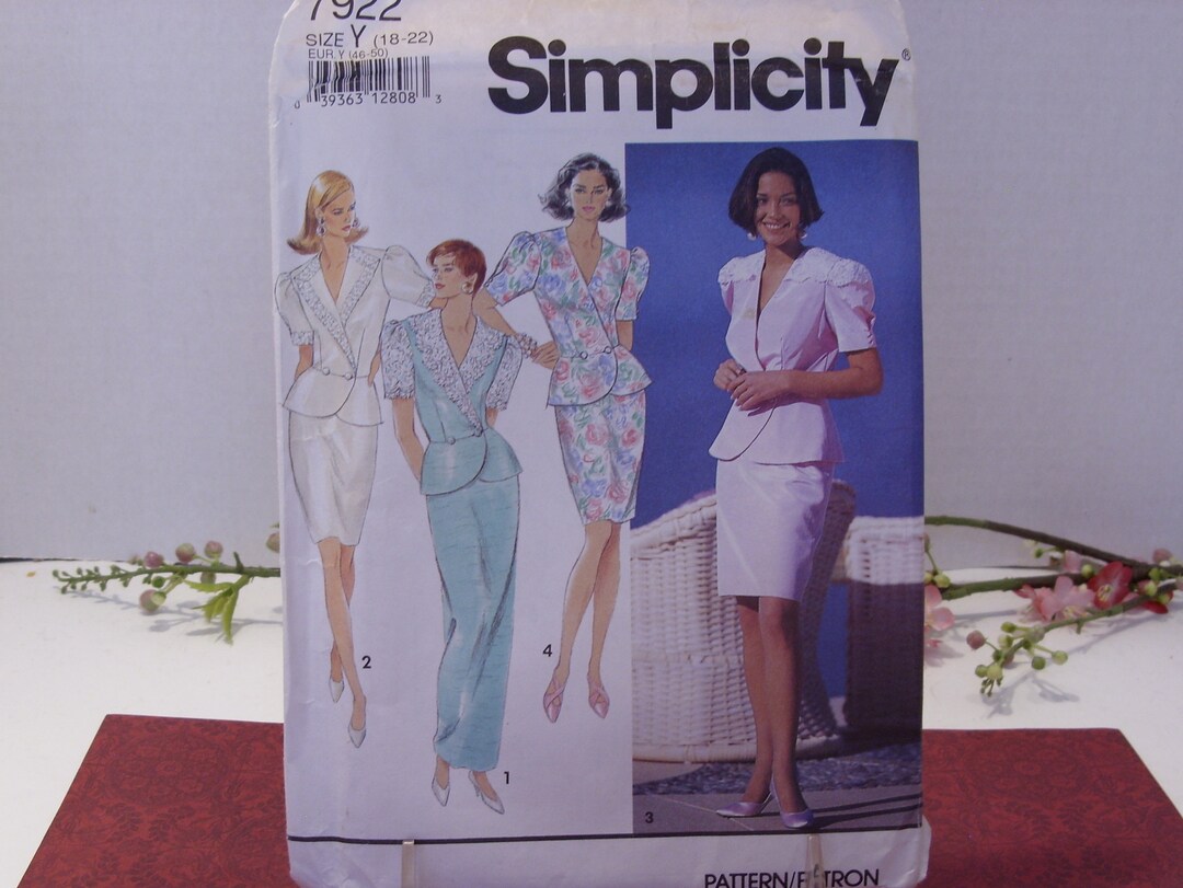 Simplicity Pattern 7922 UNCUT Two Piece Dress Pattern in Two Lengths ...