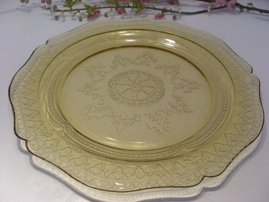 Federal Glass Golden Glo Amber Patrician Spoke Pattern Depression Glass ...