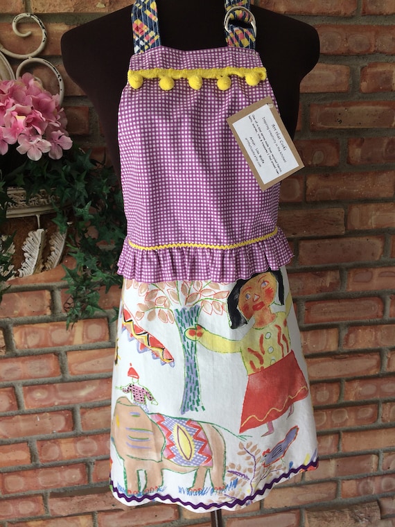 Items similar to Ruffled Whimsical Animal Apron on Etsy