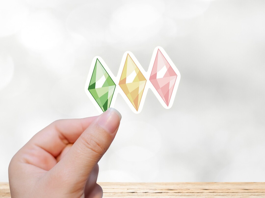 The Sims Pastel Plumbob Sticker Waterproof Laptop Decal - Etsy