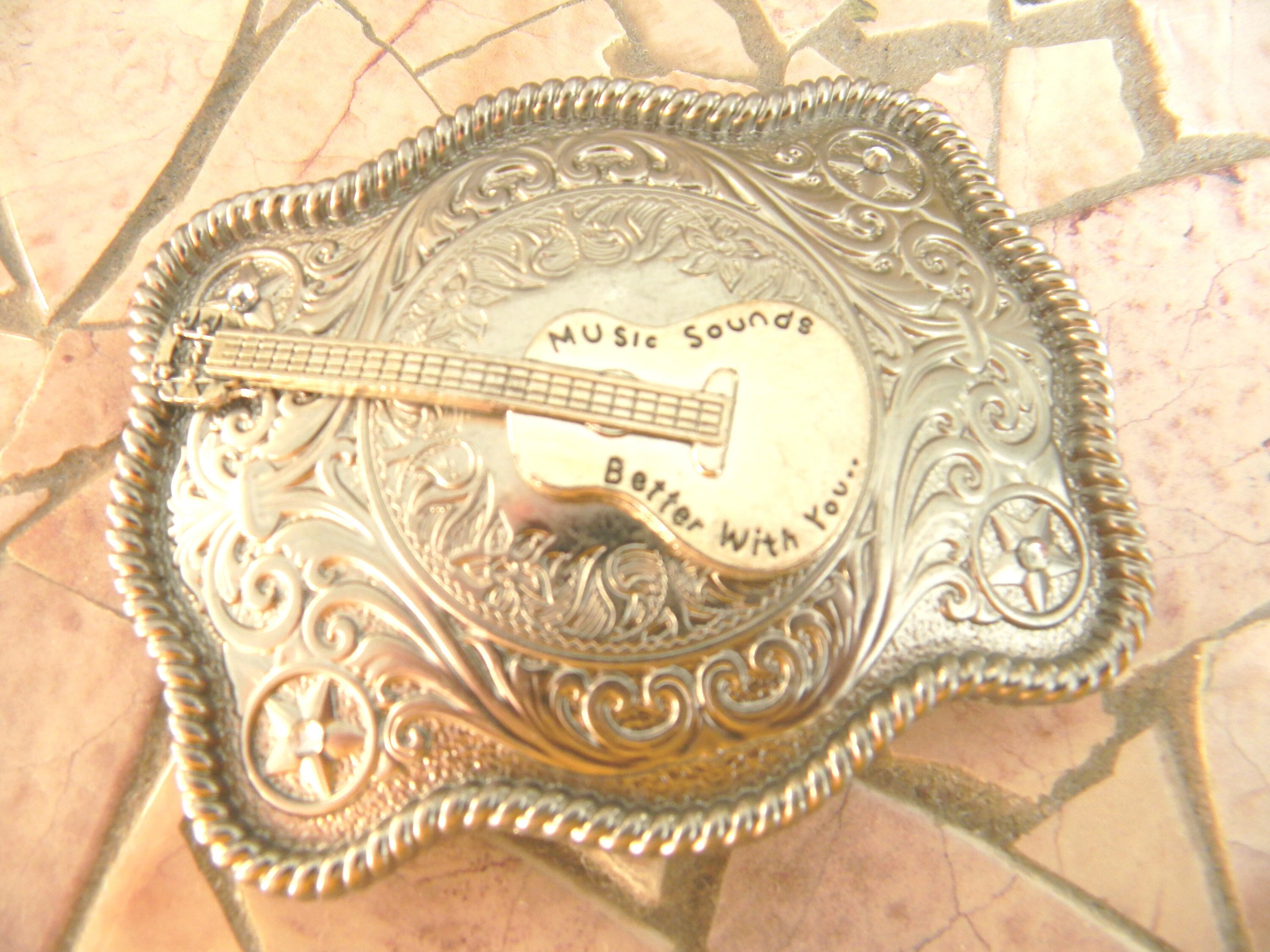 Guitar Belt Buckle, Guitarist, Band Player Gift, Musical Instruments ...