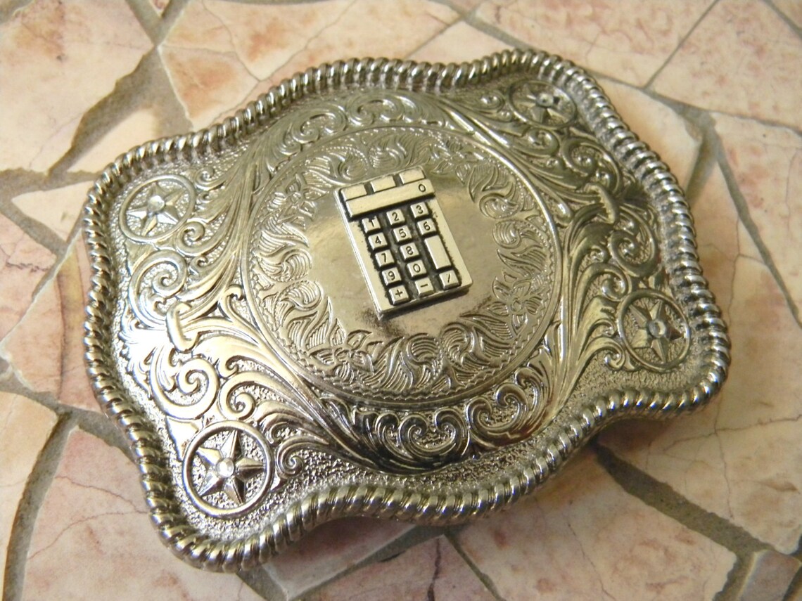Math Teacher Gift, Calculator Belt Buckle, Accountant, College Student ...