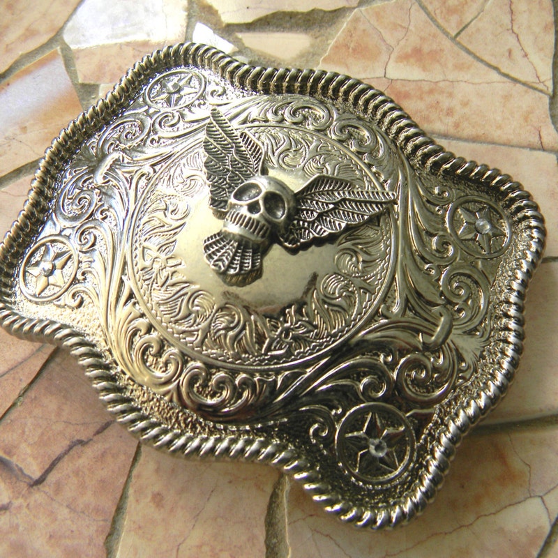 Skull Belt Buckle - Etsy