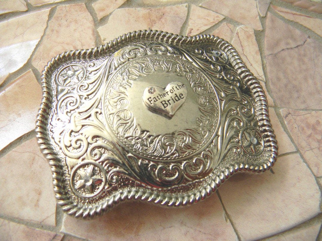 Father of the Bride Belt Buckle, Country Wedding Gift, Brides Dad, Men ...