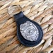 Police Keychain, Police Officer Black Leather Key Fob, Key Ring, Key ...