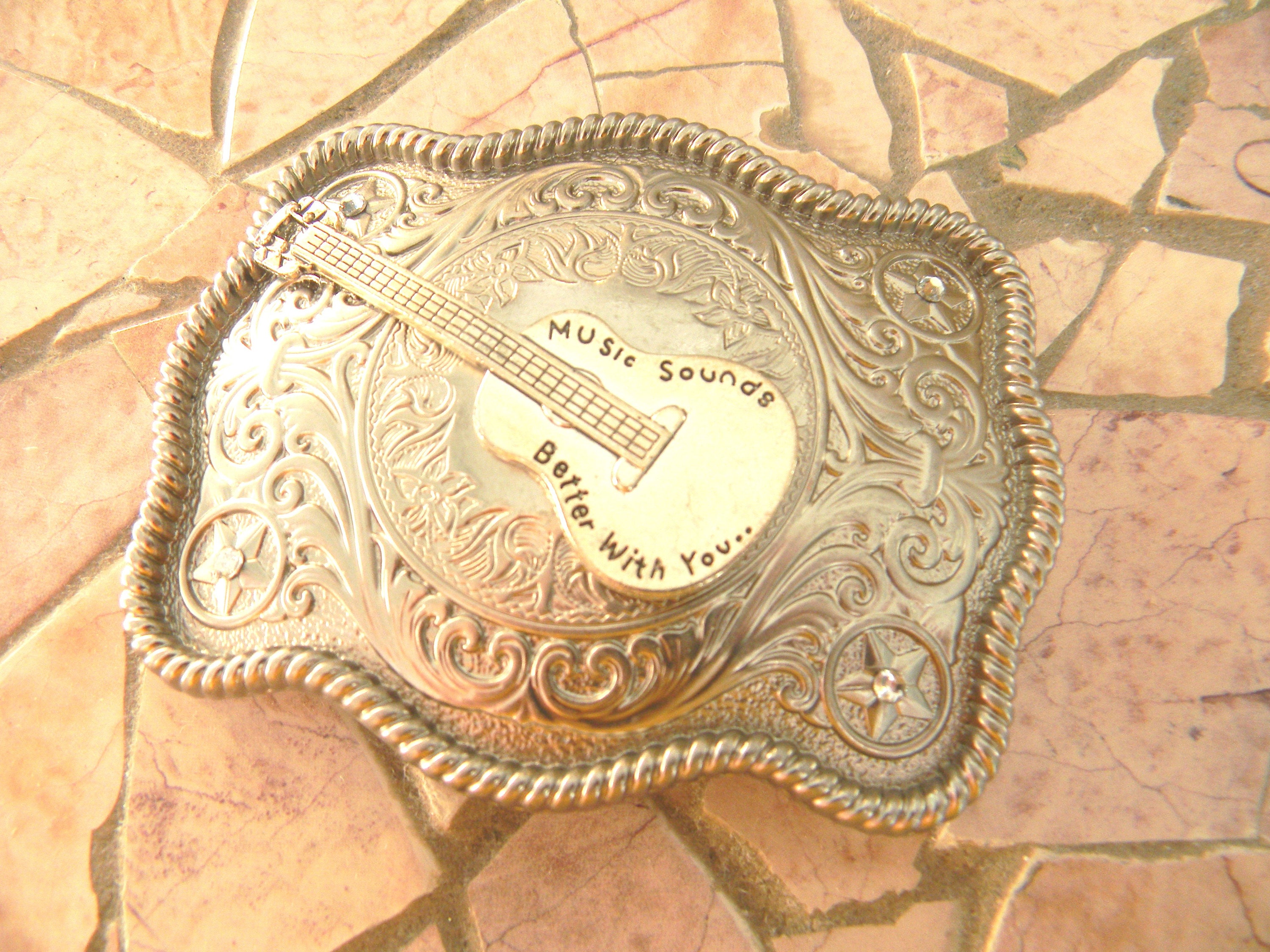 Guitar Belt Buckle, Guitarist, Band Player Gift, Musical Instruments ...