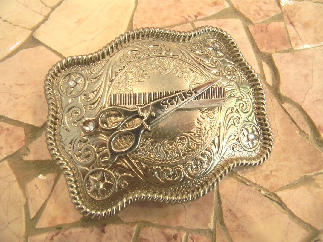Hairdresser Belt Buckle Gift, Hair Stylist, Barber Haircut Buckle ...