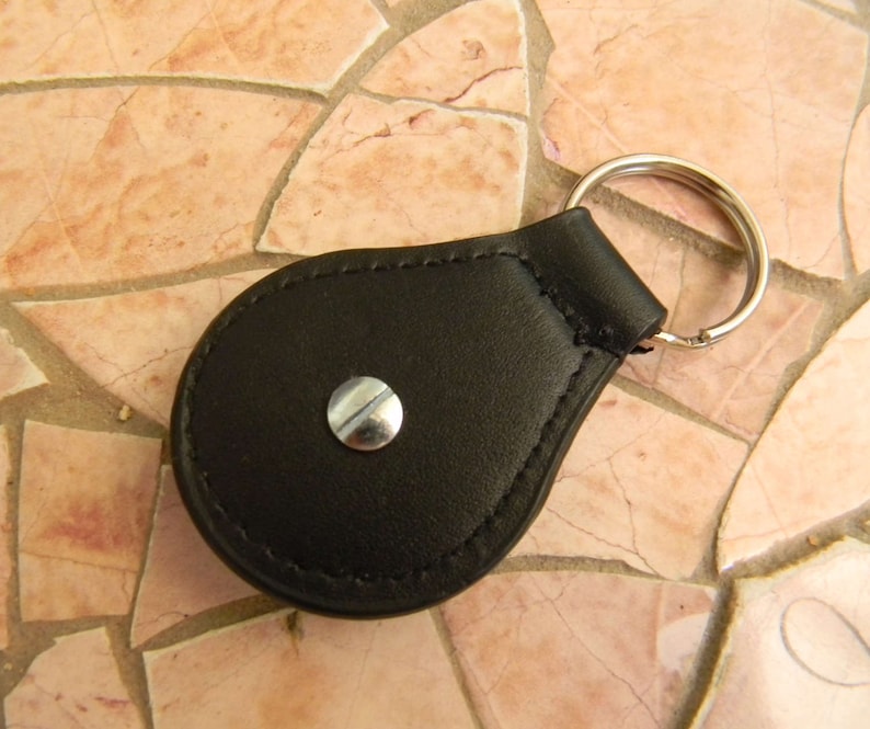 Firefighter Keychain Fireman Black Leather Key Fob Key | Etsy