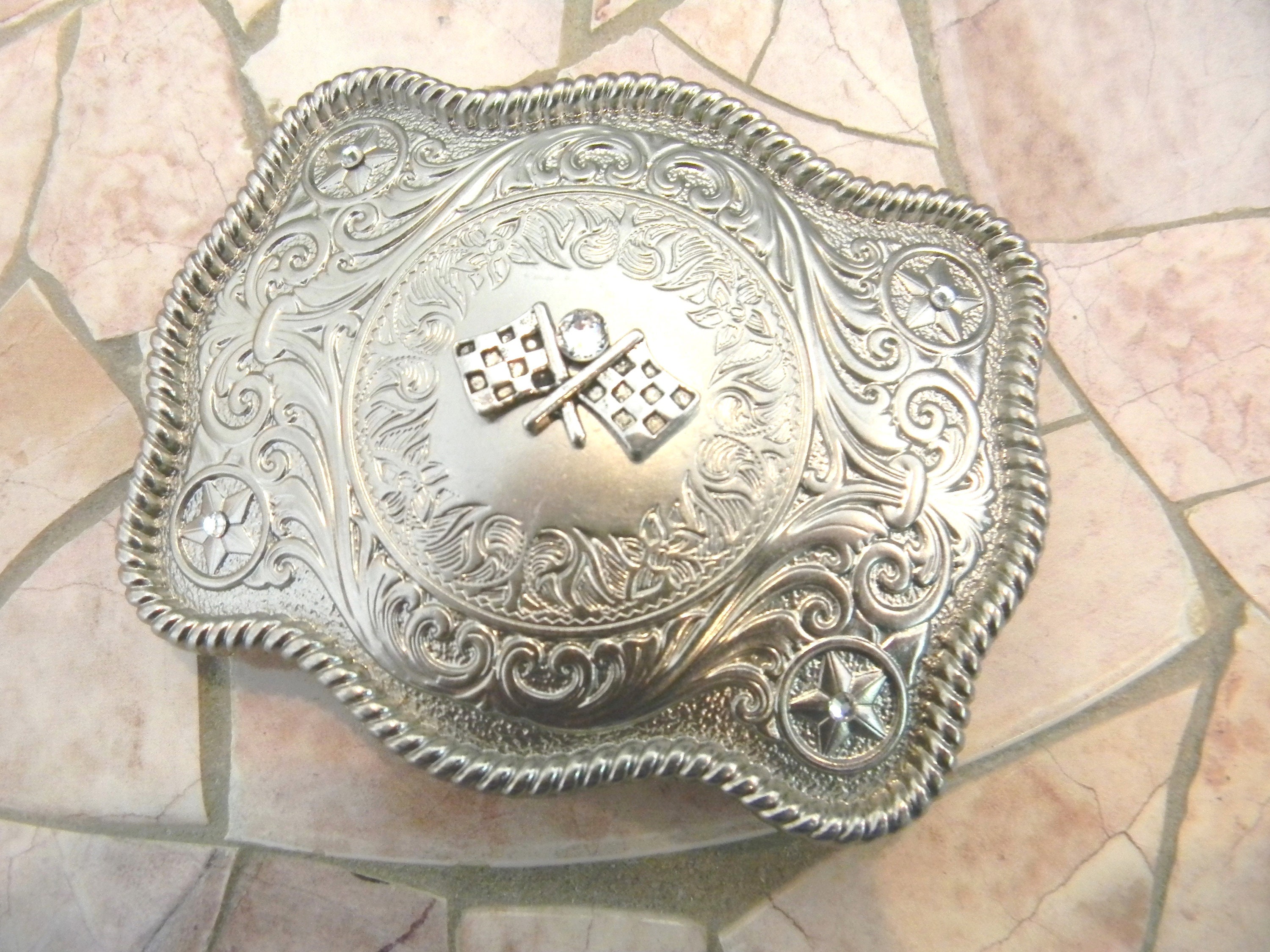 Checkered Flag Belt Buckle Nascar Gifts Race Car Indy 500 | Etsy