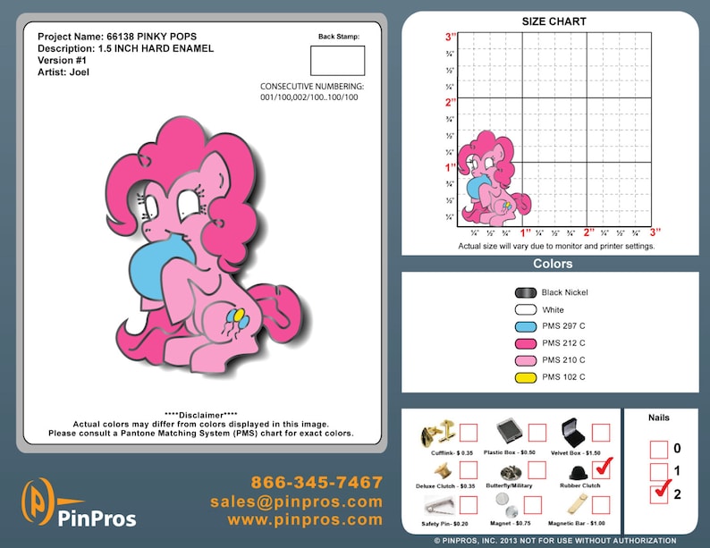 Pinky Pops Pin - Pinkie Pie Pin - My Little Pony Pin - Lapel Pin - My ...