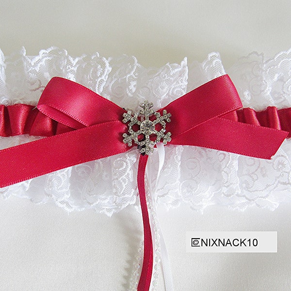 Red Wedding Garter - Etsy UK