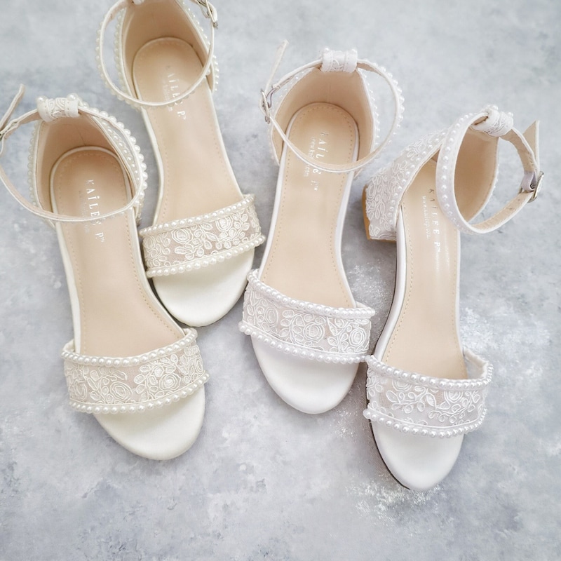 Bridal Shoes Mini Heel - Etsy UK