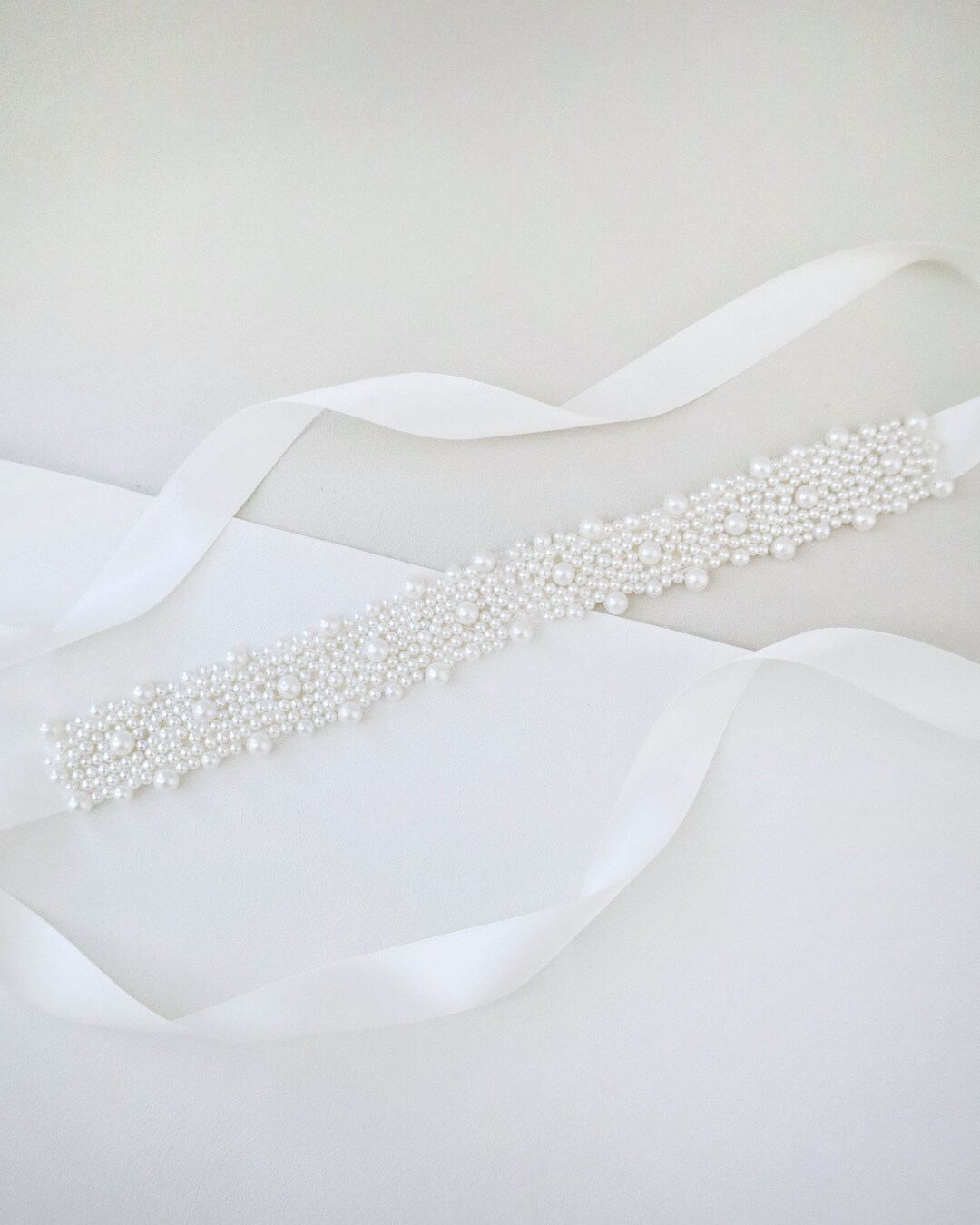 Perla Applique Bridal Sash and Headband, Bridesmaids Belt, Wedding Hair ...
