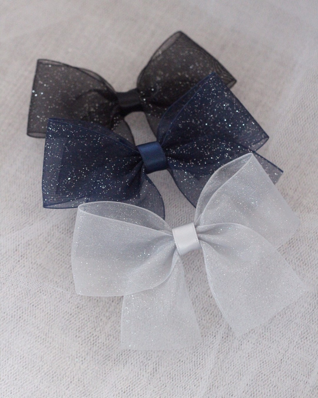 SHEER ORGANZA BOWS - Hair Clips, Holiday Hair Bows, Flower Girls Bows ...