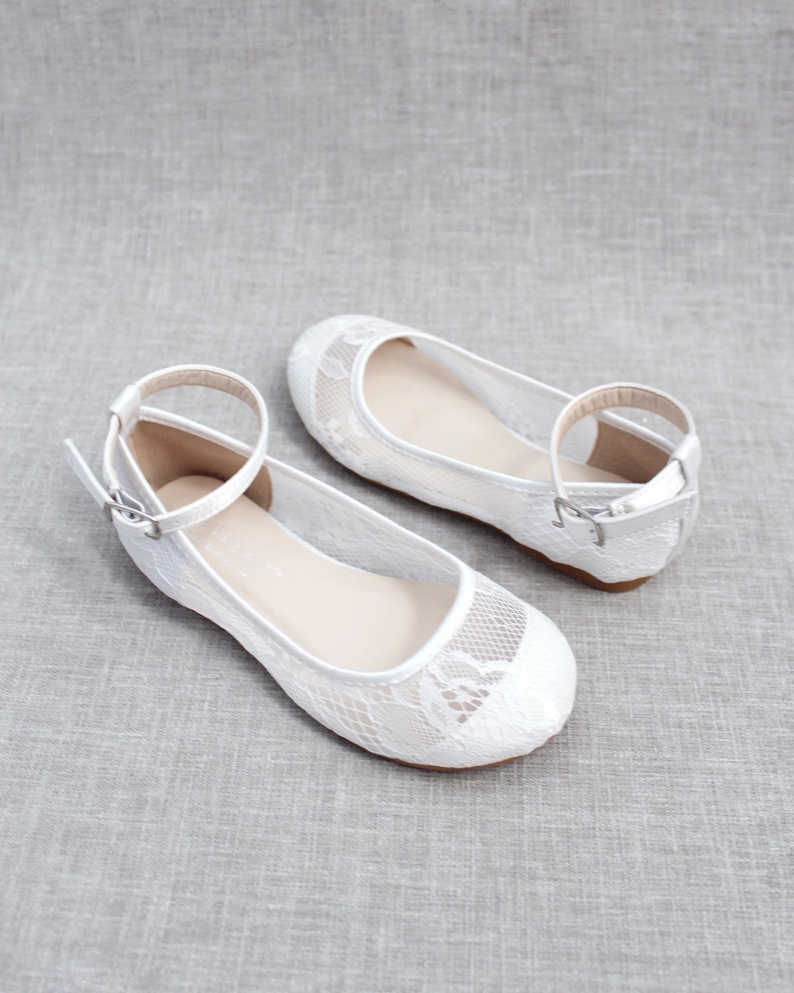 Girls White New Lace Ballerina Flats With Ballerina Lace up - Etsy