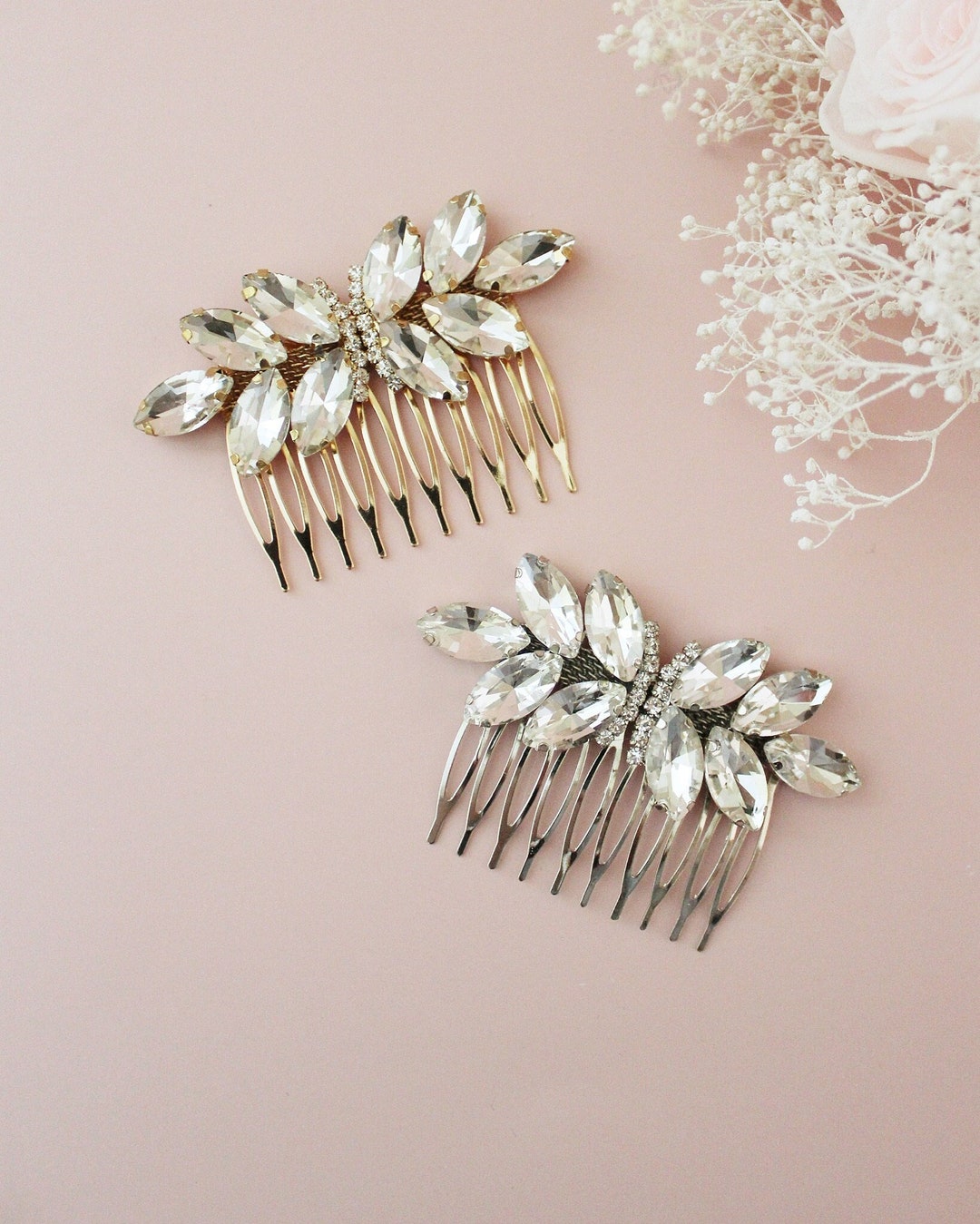 Butterfly Jeweled Bridal Comb, Wedding Hair Comb, Rhinestones Bridal ...