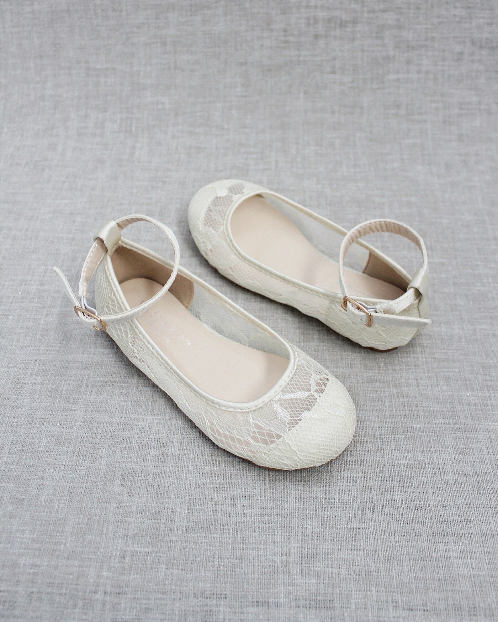 Girls IVORY Lace Ballerina Flats With Ballerina Lace up - Etsy