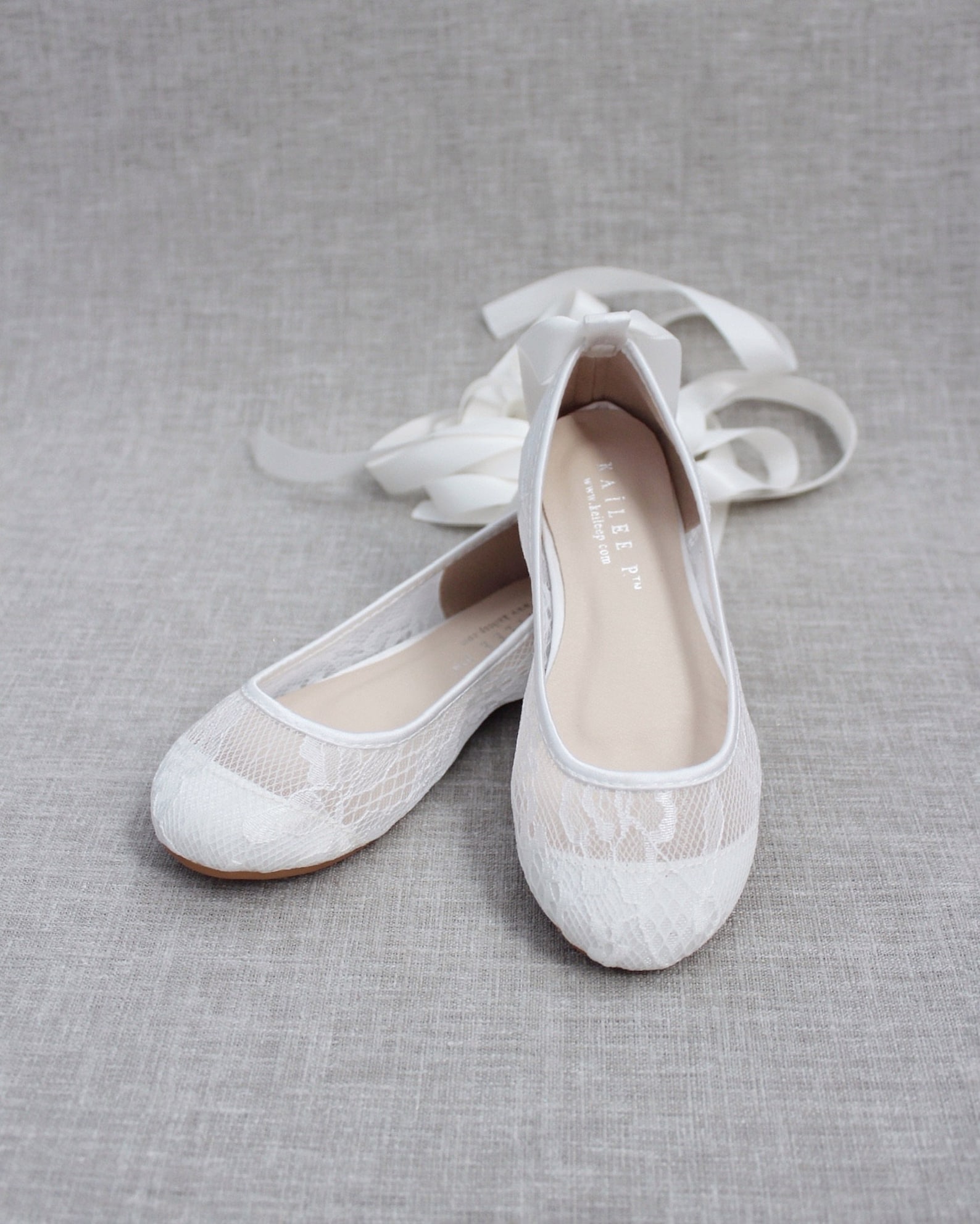 Girls White New Lace Ballerina Flats With Ballerina Lace up - Etsy