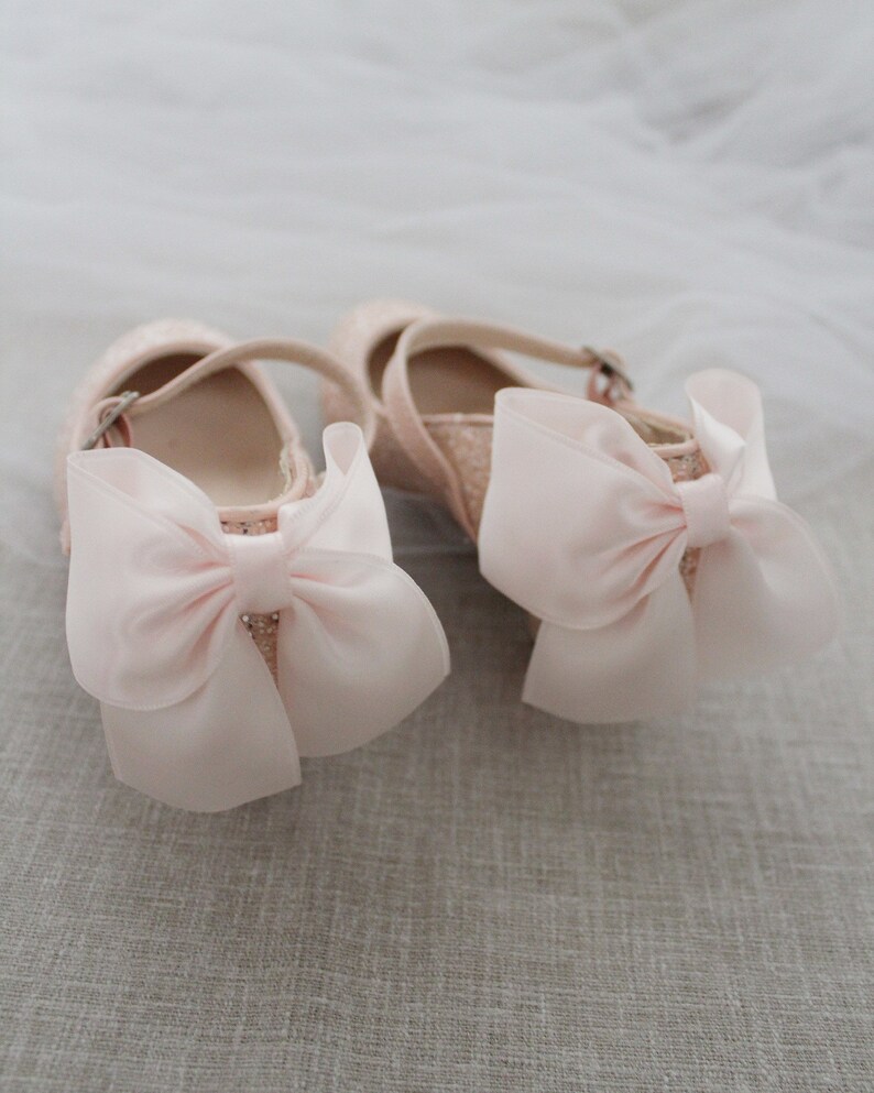 Girls Heel Glitter Shoes Dusty Pink Rock Glitter Mary-jane - Etsy