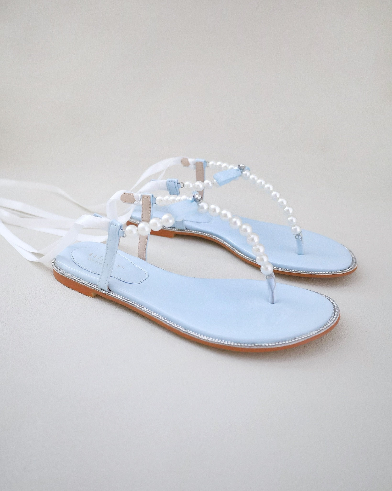 Light Blue Flat Sandals
