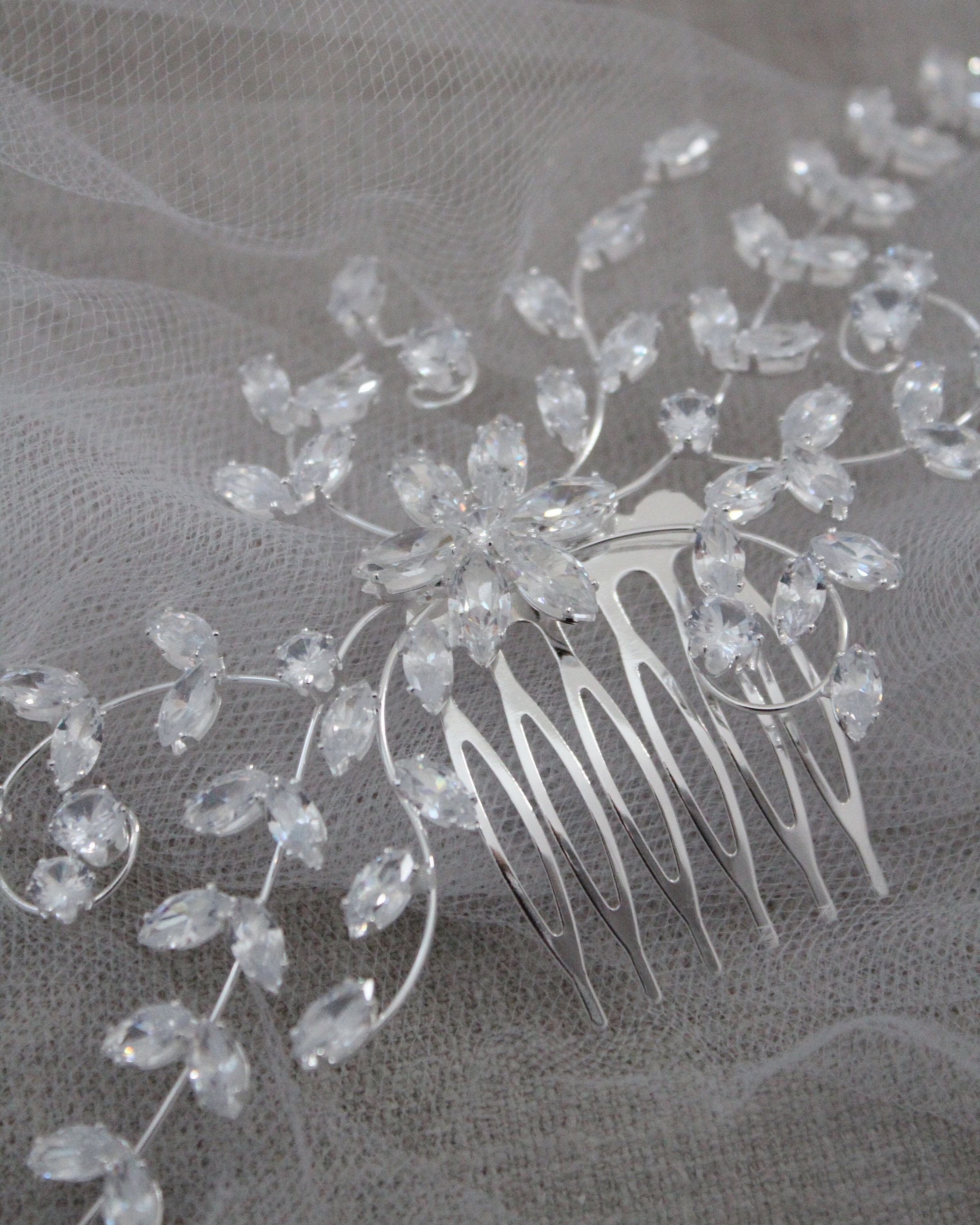 Rhinestones Flower Sprays Hair Comb Wedding Hair Accessories - Etsy