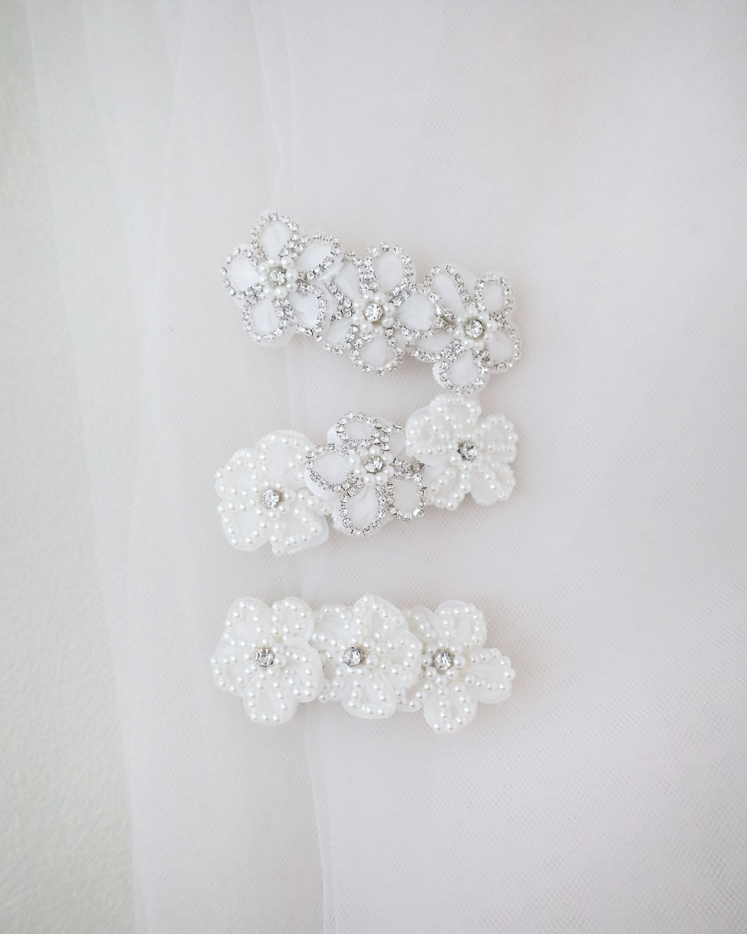 Chassia Flower Barrette, Flower Girls Hair Accessories, Wedding Gift ...