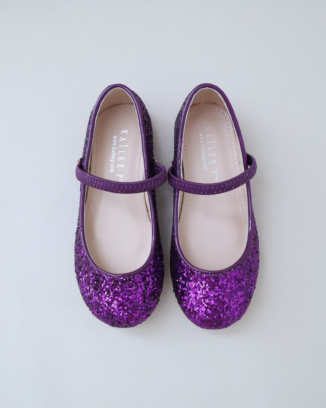 Plum Rock Glitter Maryjane Flats, for Flower Girls, Parties and Easter ...