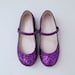 Plum Rock Glitter Maryjane Flats, for Flower Girls, Parties and Easter ...