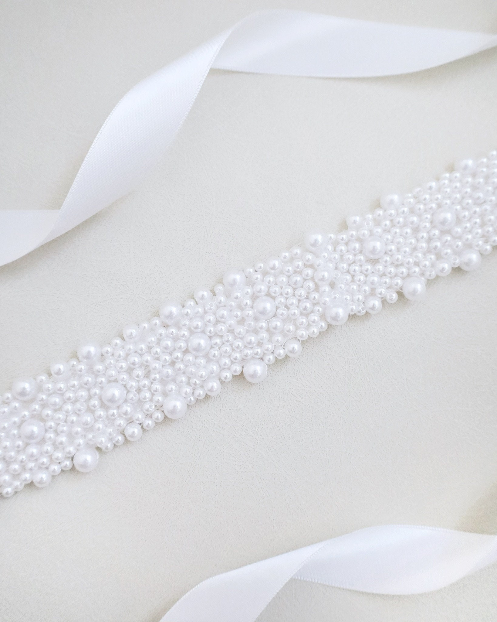 Perla Applique Bridal Sash and Headband, Bridesmaids Belt, Wedding Hair ...