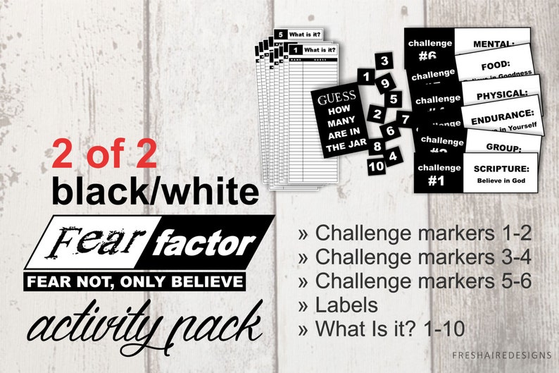 Fear Factor: Fear Not, Only Believe - (black & White) #2 of 2 - Etsy