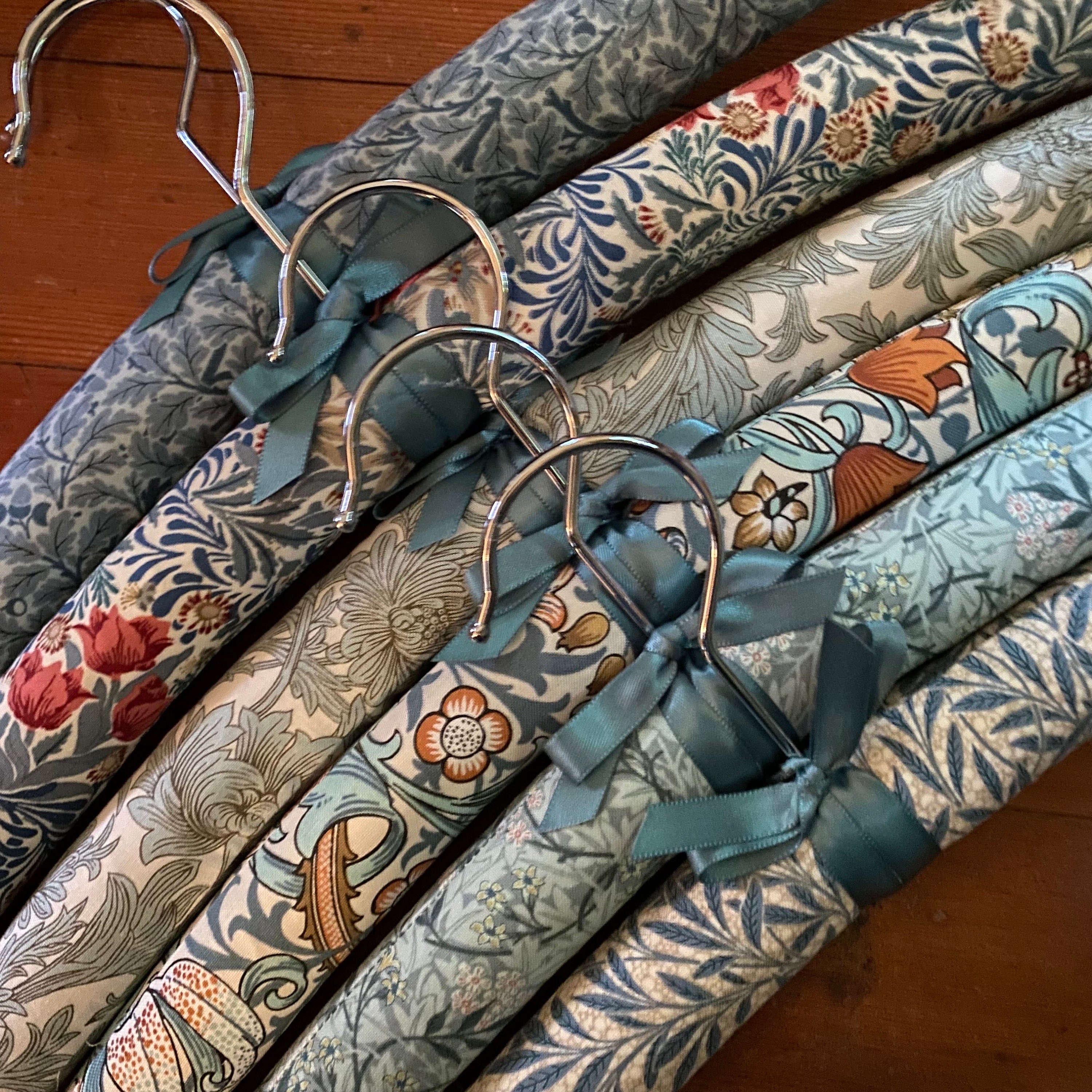William Morris Fabric Padded Clothes Hangers, Womens or Mens Gift ...