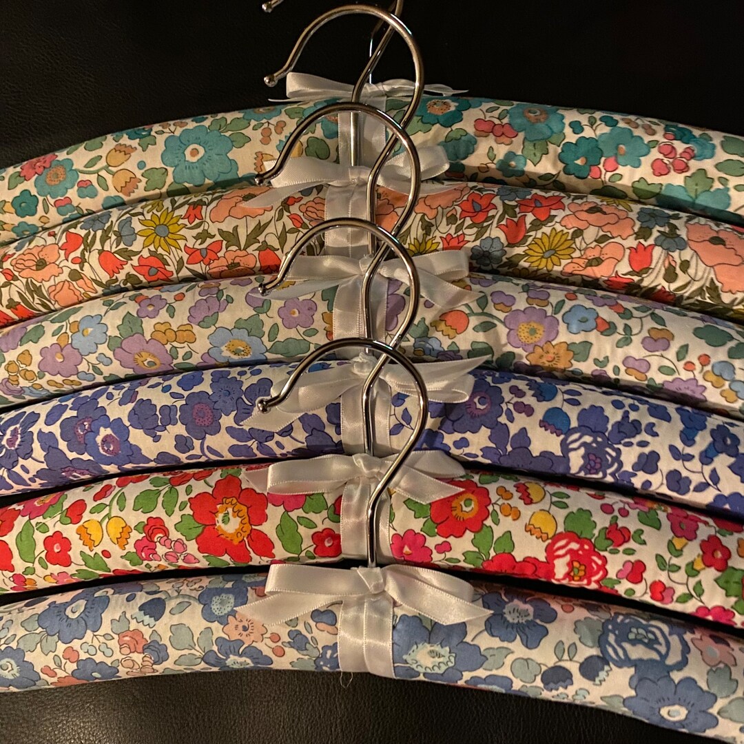 Padded Hangers Liberty of London Assorted Bold Pastel Betsy Tana Lawn ...