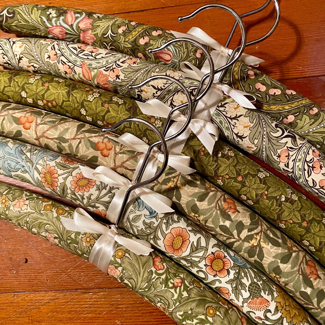 William Morris Fabric Padded Clothes Hangers, Women’s or Men’s Gift ...