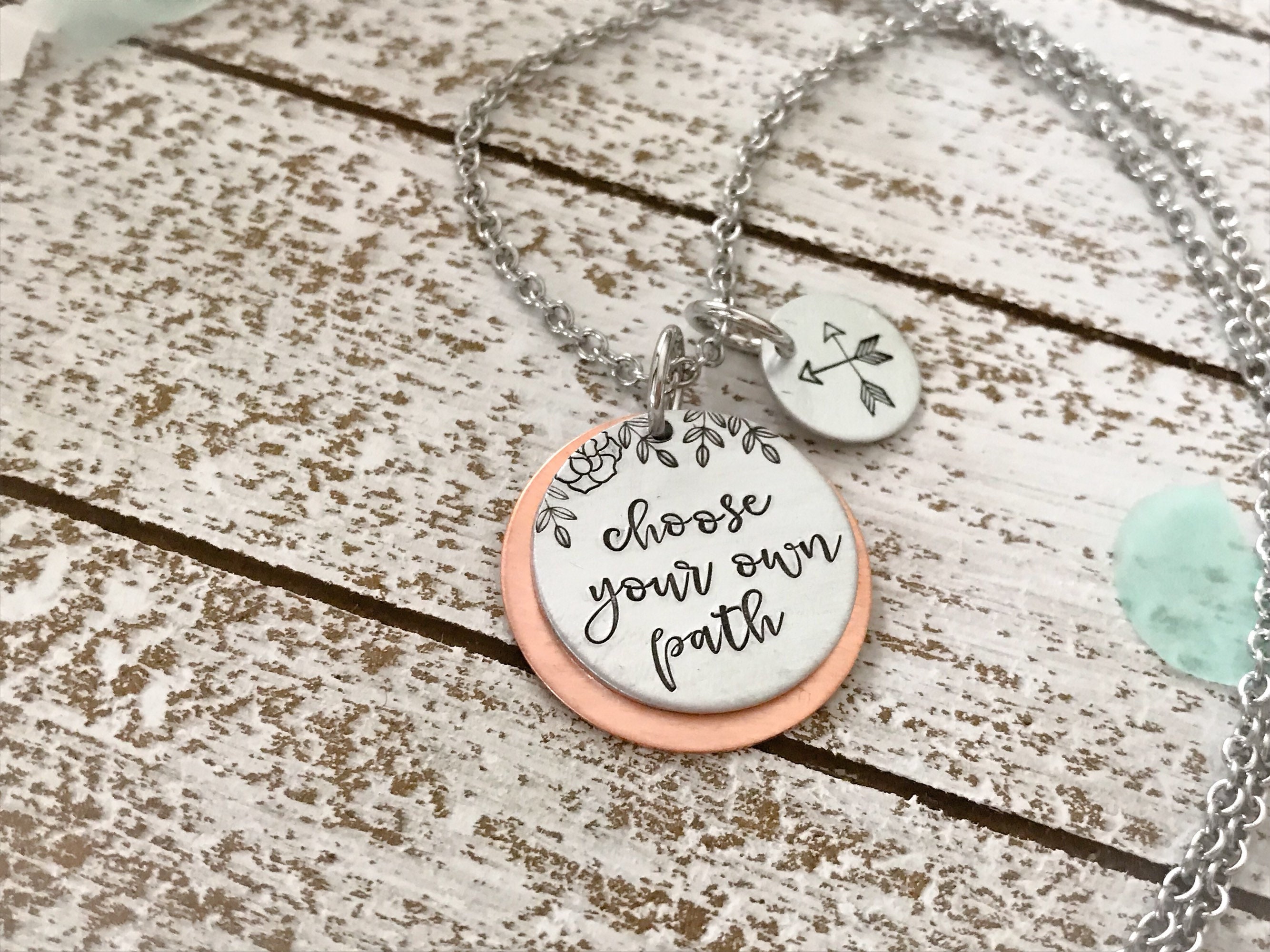 Choose your own path necklacestrong womaninspirational | Etsy