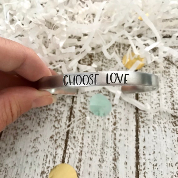 Choose Love Braceletalways Choose Lovelove Giftssilver | Etsy