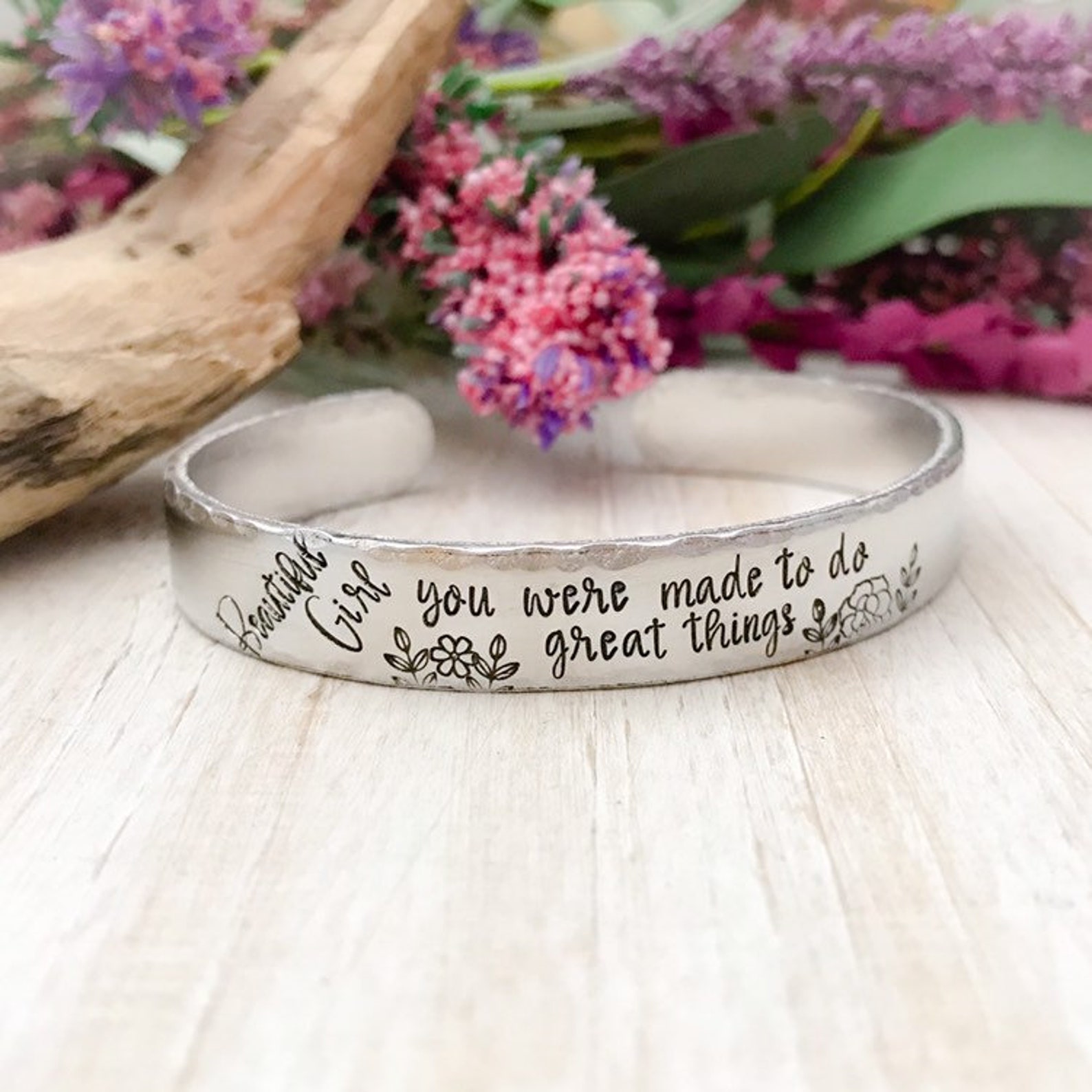 Beautiful Girl--senior Jewelry--motivational Bracelet--encouragement ...