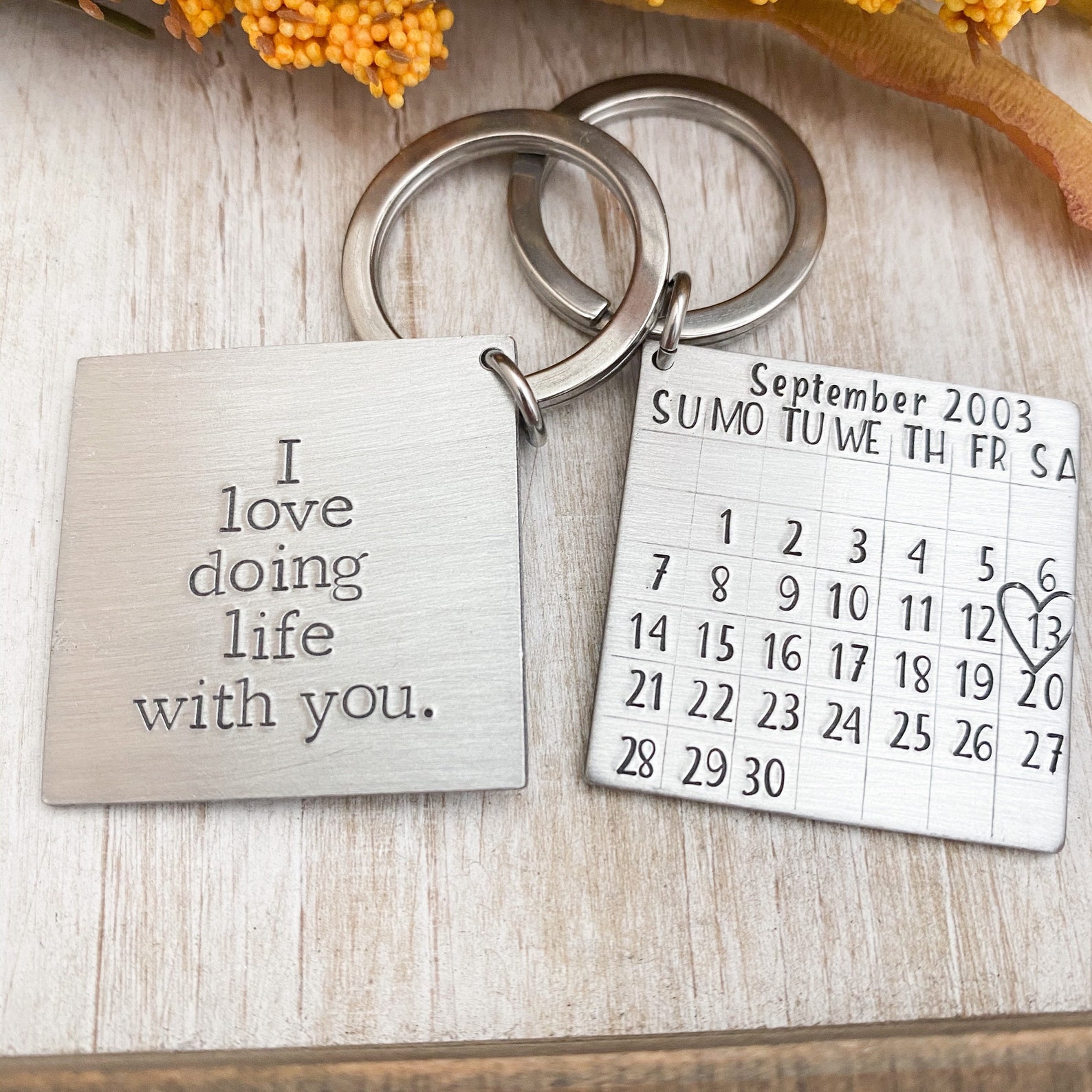 Calendar Keychaindate Keychaini Love Doing Life With You | Etsy