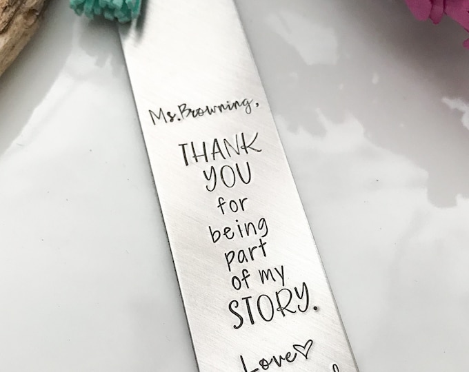 Thank You for Being Part of My Storyteacher Appreciation Giftteacher ...